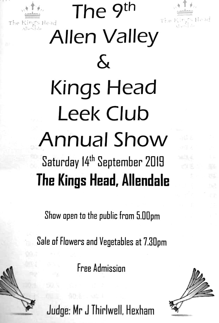 Rounding out the season . . . The Allen Valley & King’s Head Leek Club ...