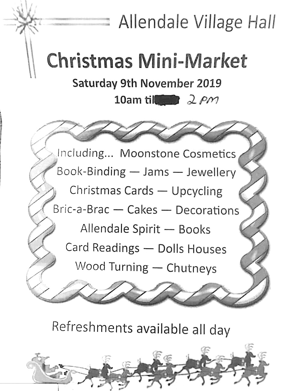 Christmas Mini-Market – Allendale Diary